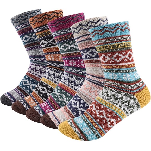 Accessories | Warm Socks 5 Pairs Wool For Winter Soft And Thick Knit ...